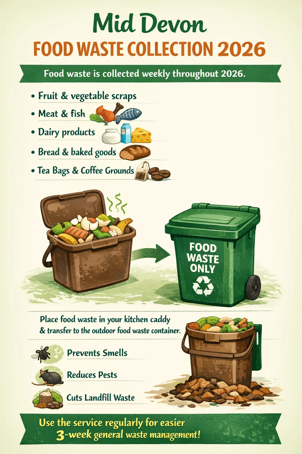 Mid Devon Bin Collection Schedule 2026 (holidays & Recycling) - My ...