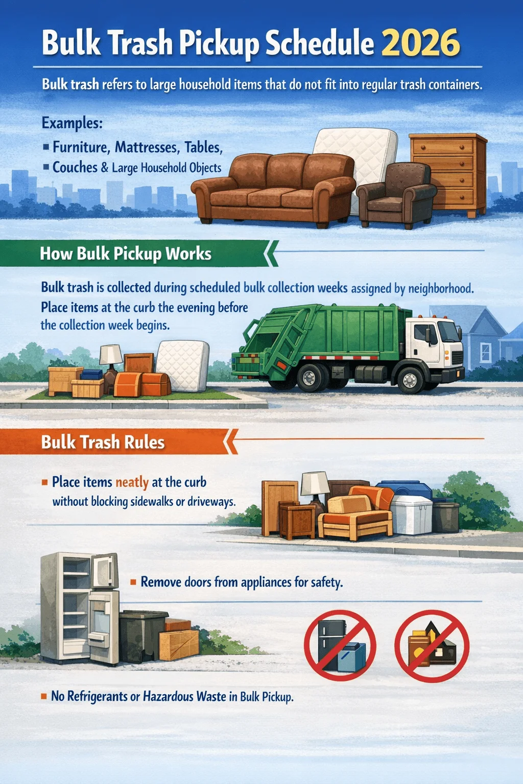 New Bedford Trash Pickup Schedule 2026 (Holidays, Recycling & Bulk ...