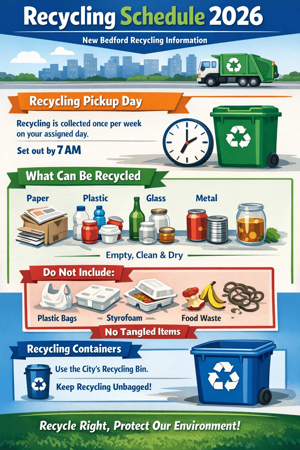 New Bedford Trash Pickup Schedule 2026 (Holidays, Recycling & Bulk ...