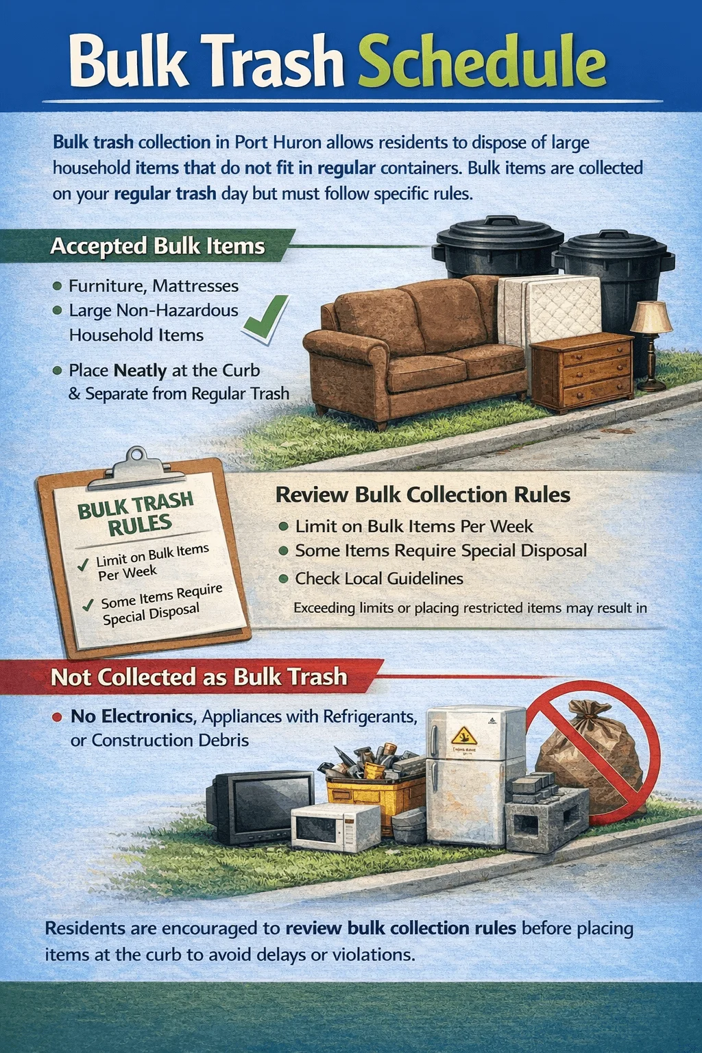 Port Huron Trash Schedule & Pickup Guide (2026) - My Garbage Collection